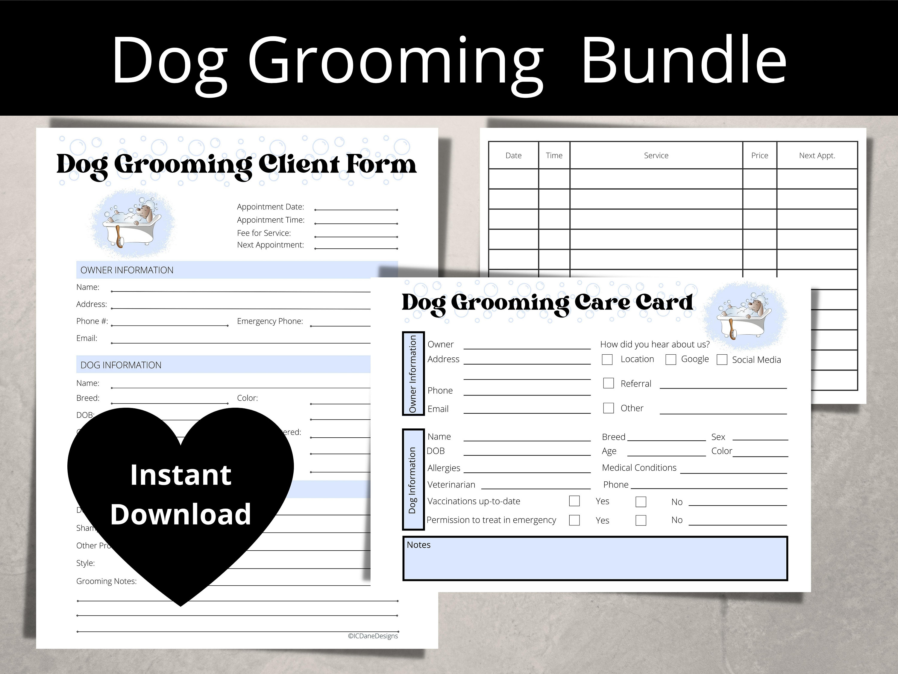 Free Printable Grooming Forms - Printable Form, Templates and Letter Free Printable Grooming Forms - Printable Form, Templates and Letter