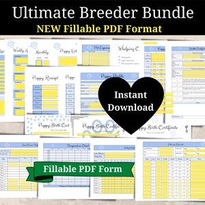 NEW Fillable Ultimate Dog Breeder Bundle,breeder Forms,whelping Charts ...