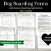 Dog Boarding Registration Form With Agreement (fillable PDF) - Etsy