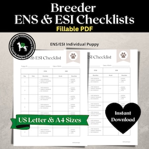 Dog Breeder ENS and ESI Checklist | Early Neurological Stimulation and ...