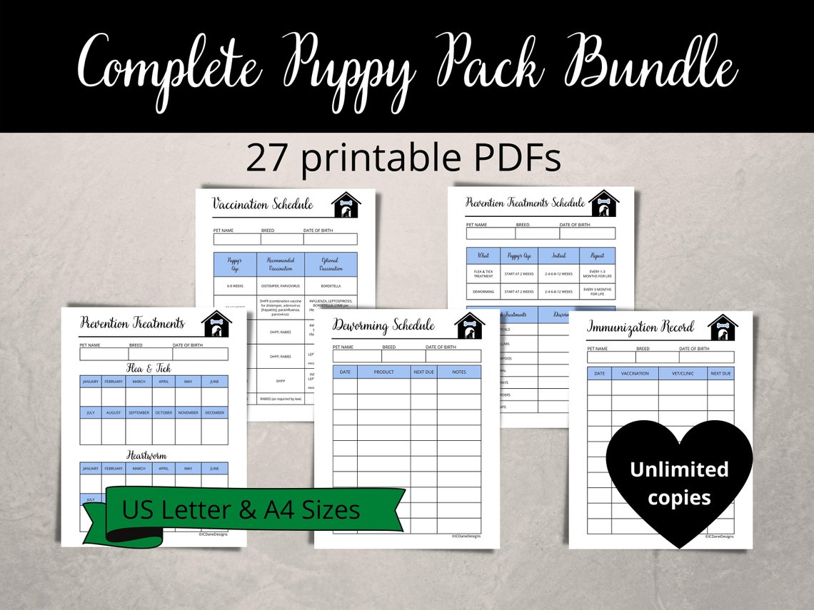 Complete Puppy Planner for Puppy and Dog Owners Pet Care Binder for New ...