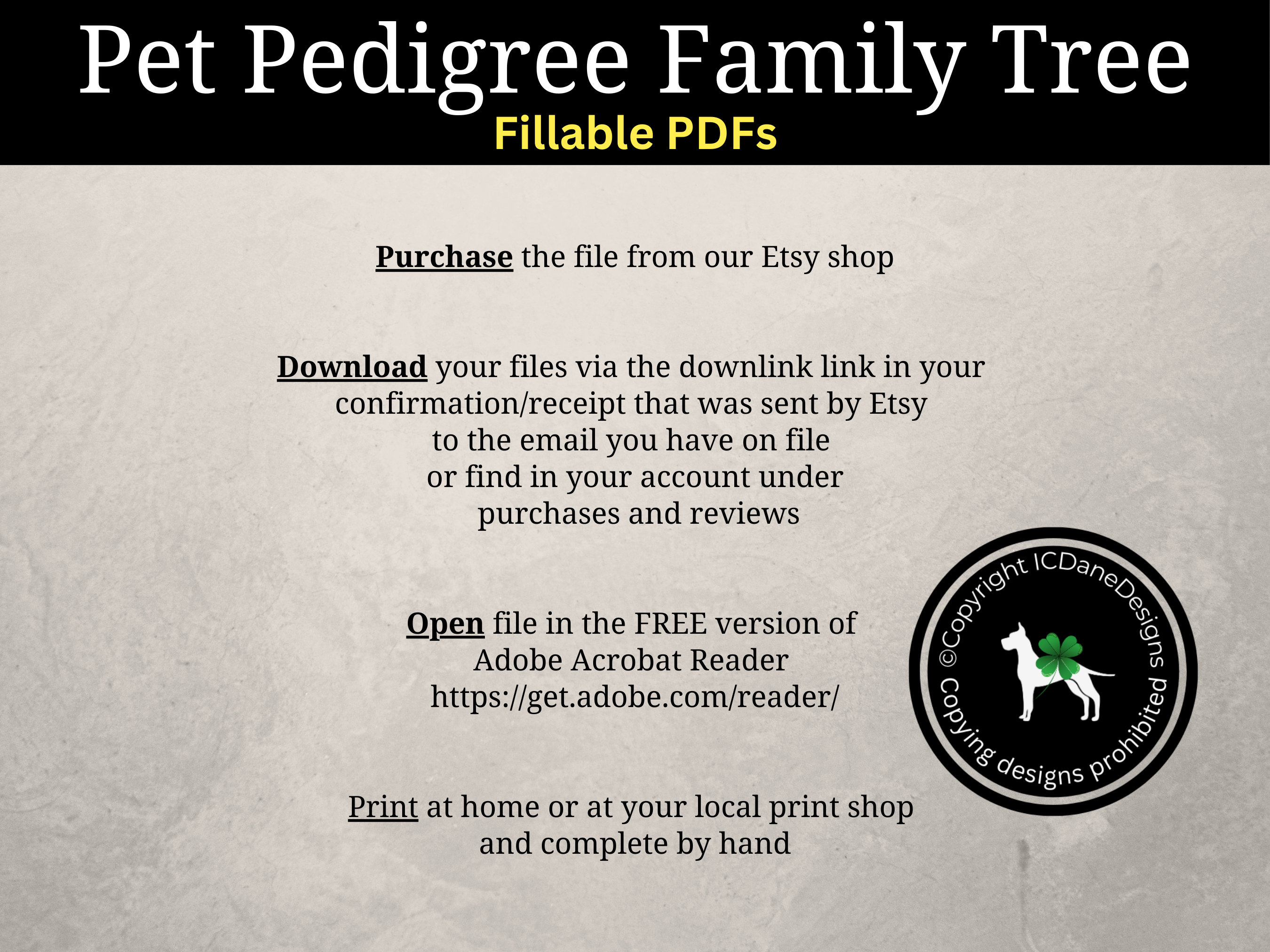 Dog Pedigree Chart Template