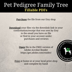 Puppy Family Tree Pedigree Chart, Breeder Dog Pedigree Template, Puppy ...