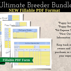 NEW Fillable Ultimate Dog Breeder Bundle,breeder Forms,whelping Charts ...
