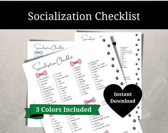 Service Dog Socialization Checklist - Etsy