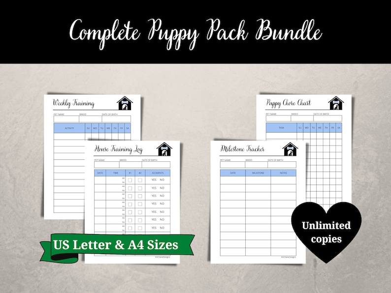 Complete Puppy Planner for Puppy and Dog Owners | Pet Care Binder for ...