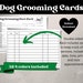 Dog Grooming Cards | Dog Grooming Customer Cards | Dog Grooming Client ...