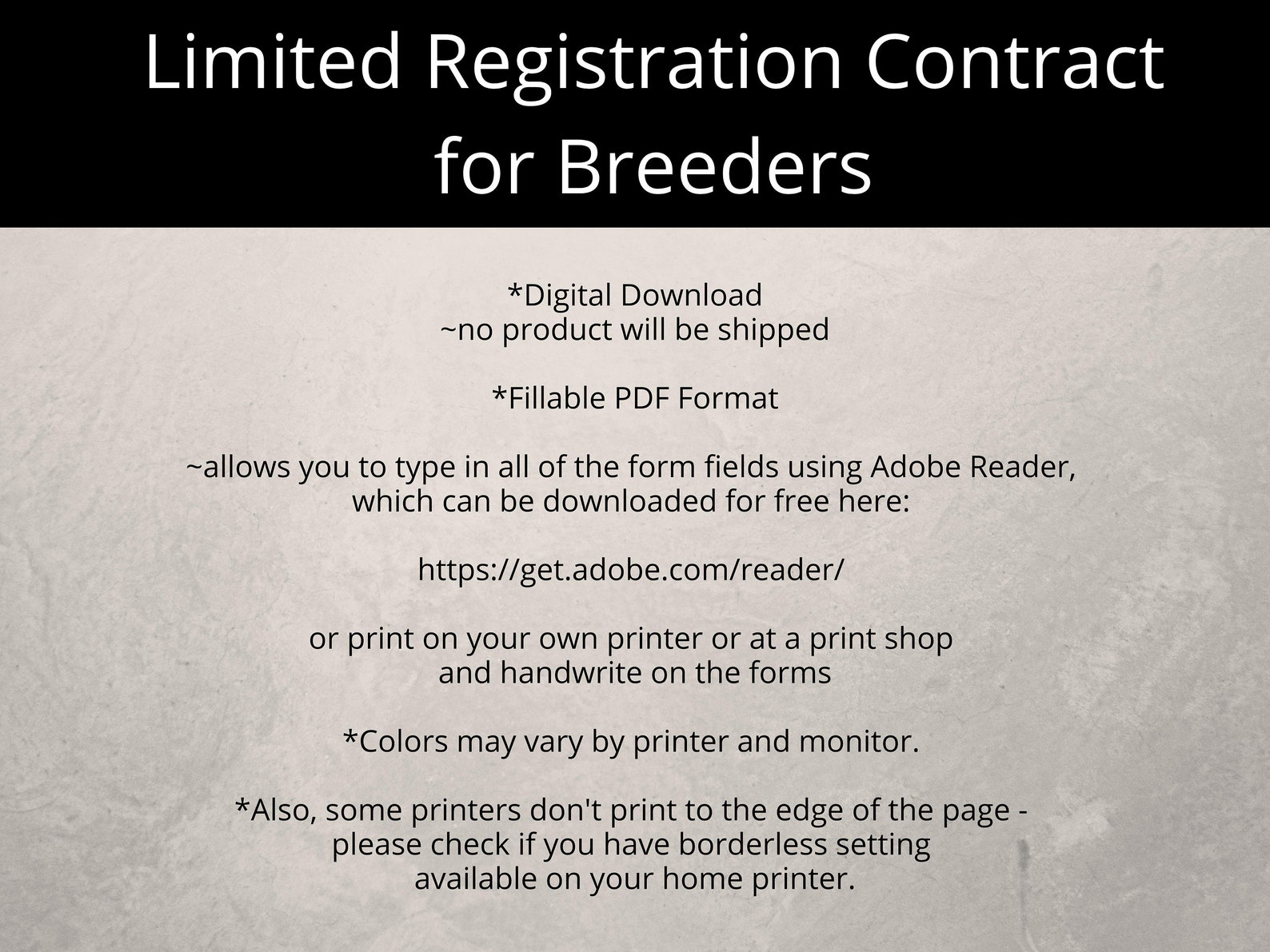 Dog Breeder Contract Limited Registration Puppy Contract - Etsy
