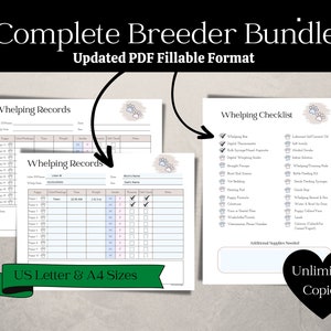 NEW Fillable Complete Dog Breeder Bundlebreeder - Etsy
