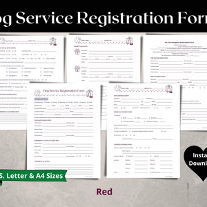 Dog Service Registration Form With Pet Emergency Authorization Form ...