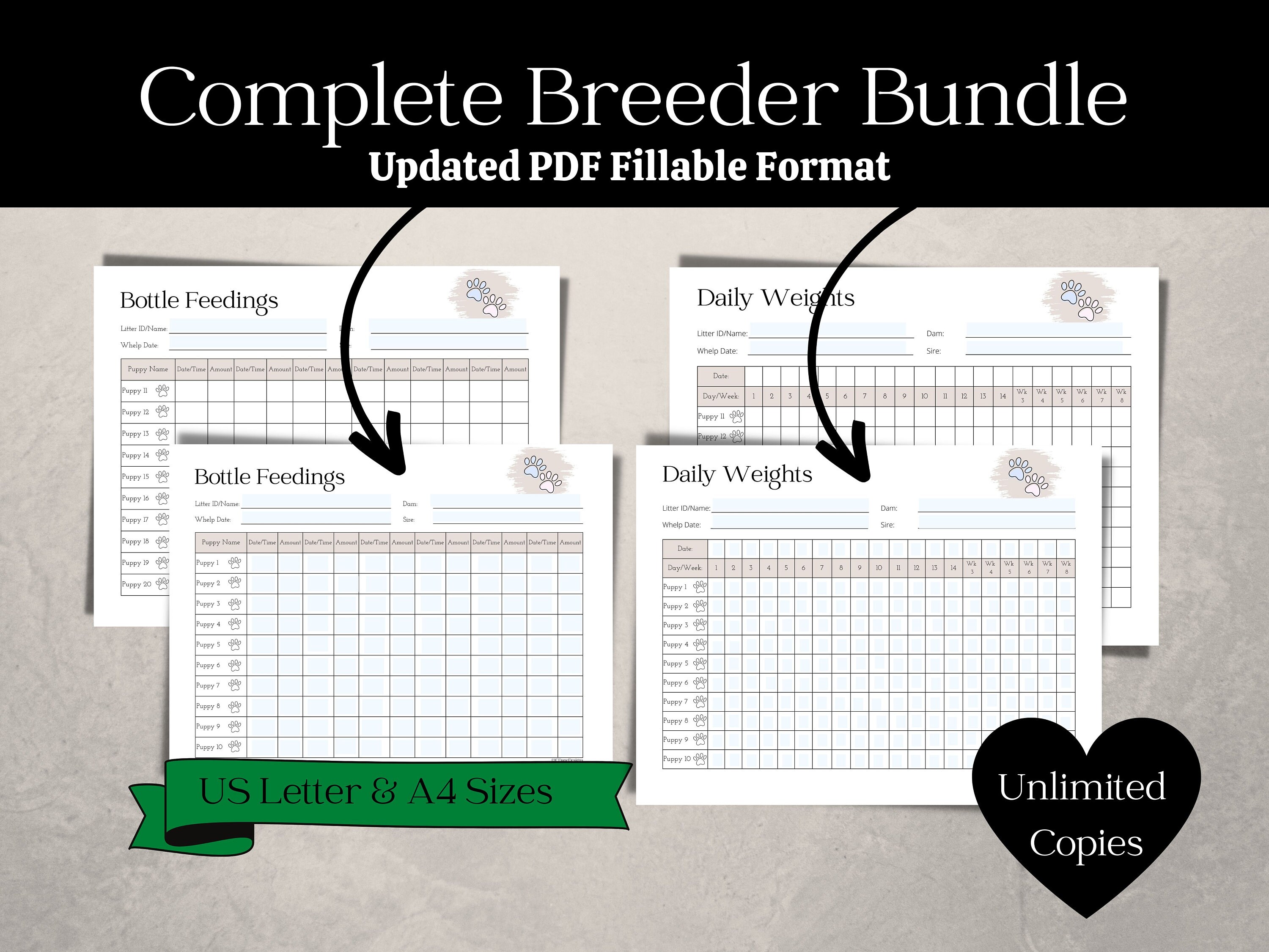 NEW Fillable Complete Dog Breeder Bundlebreeder - Etsy