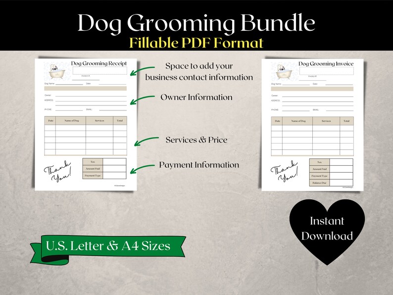 Dog Grooming Business Bundle|dog Grooming Client Form|dog Grooming ...