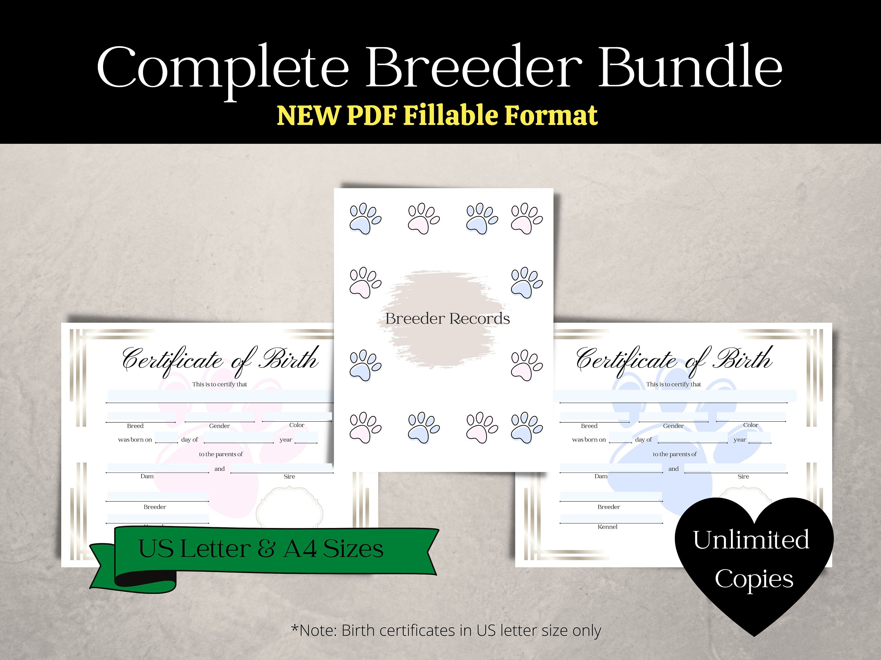 NEW Fillable Complete Dog Breeder Bundlebreeder - Etsy