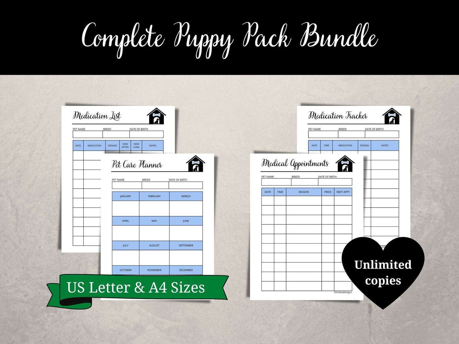 Complete Puppy Planner for Puppy and Dog Owners | Pet Care Binder for ...
