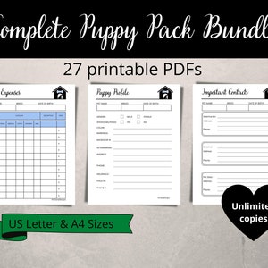 Complete Puppy Planner for Puppy and Dog Owners Pet Care Binder for New ...