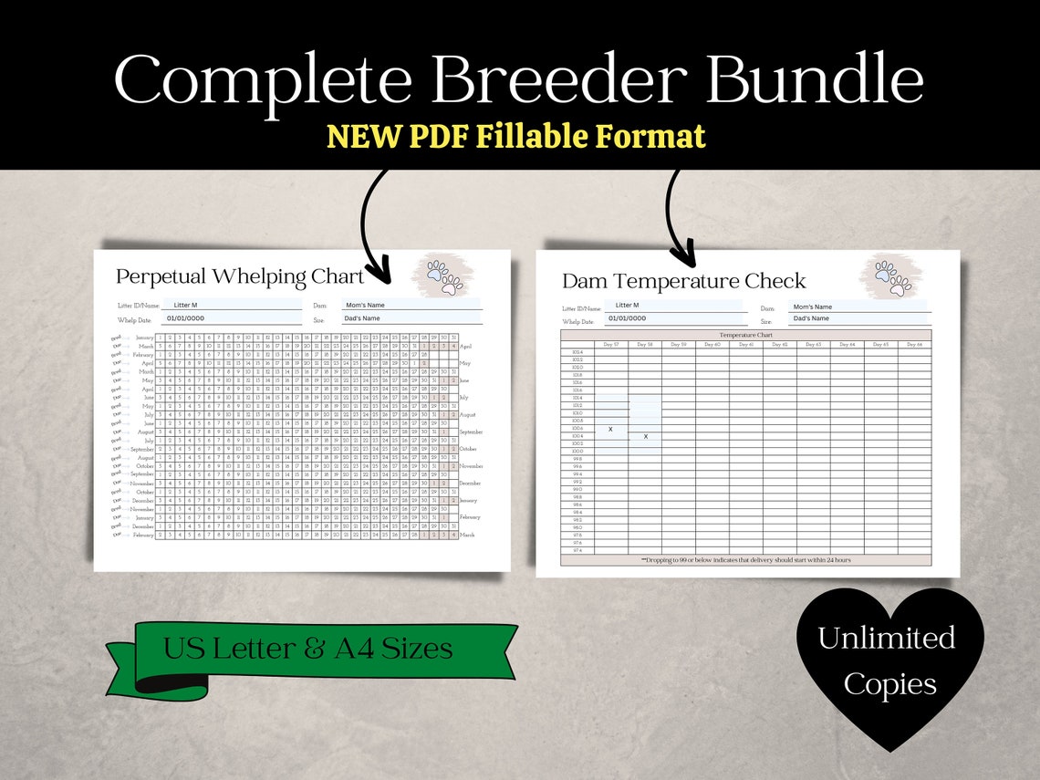 NEW Fillable Complete Dog Breeder Bundlebreeder - Etsy