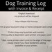 Dog Training Log With Invoice and Receipt, Dog Training Planner ...