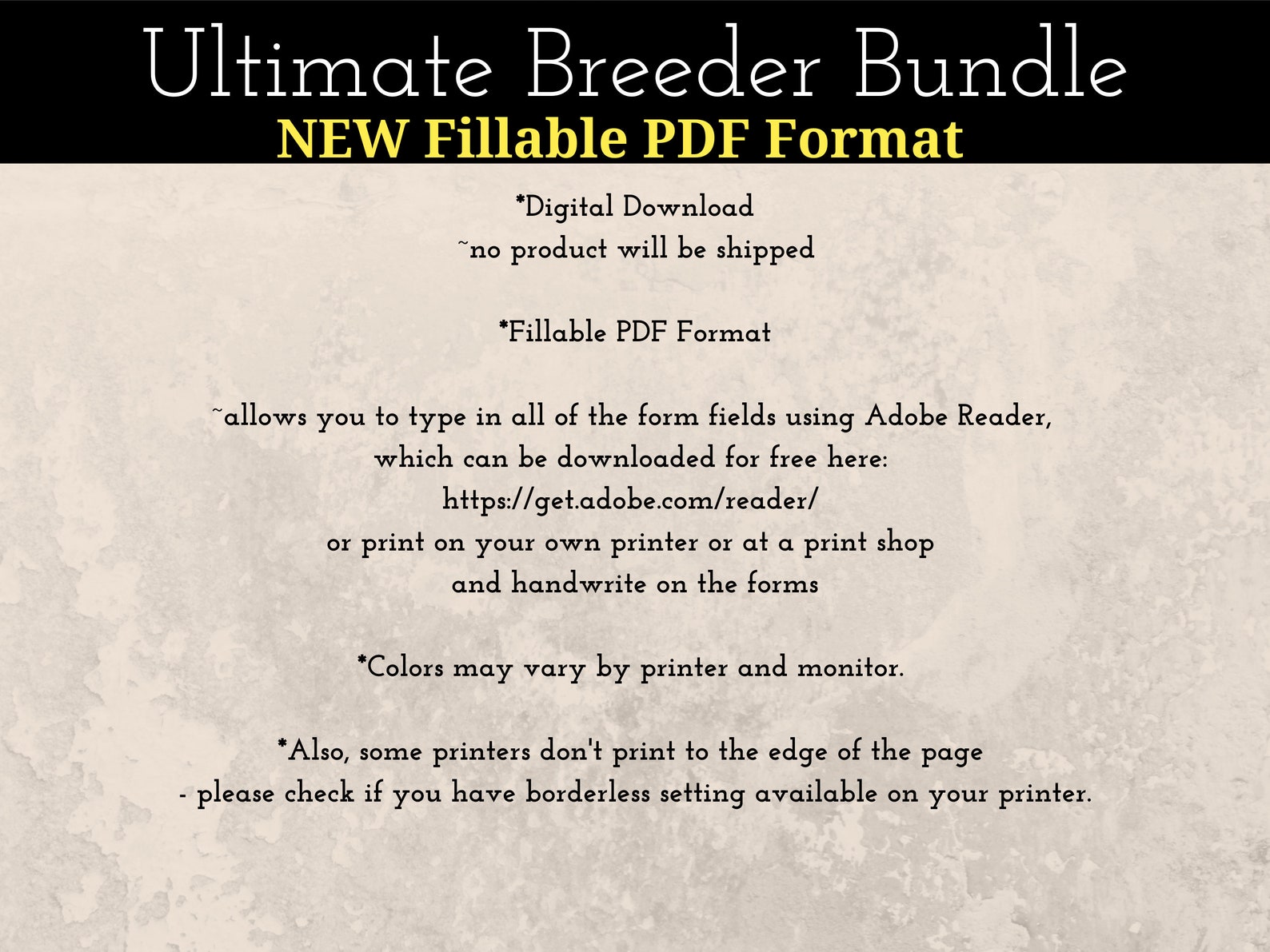 NEW Fillable Ultimate Dog Breeder Bundlebreeder - Etsy