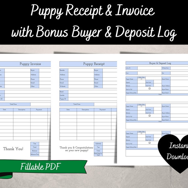 Invoice Template With Deposit - Etsy