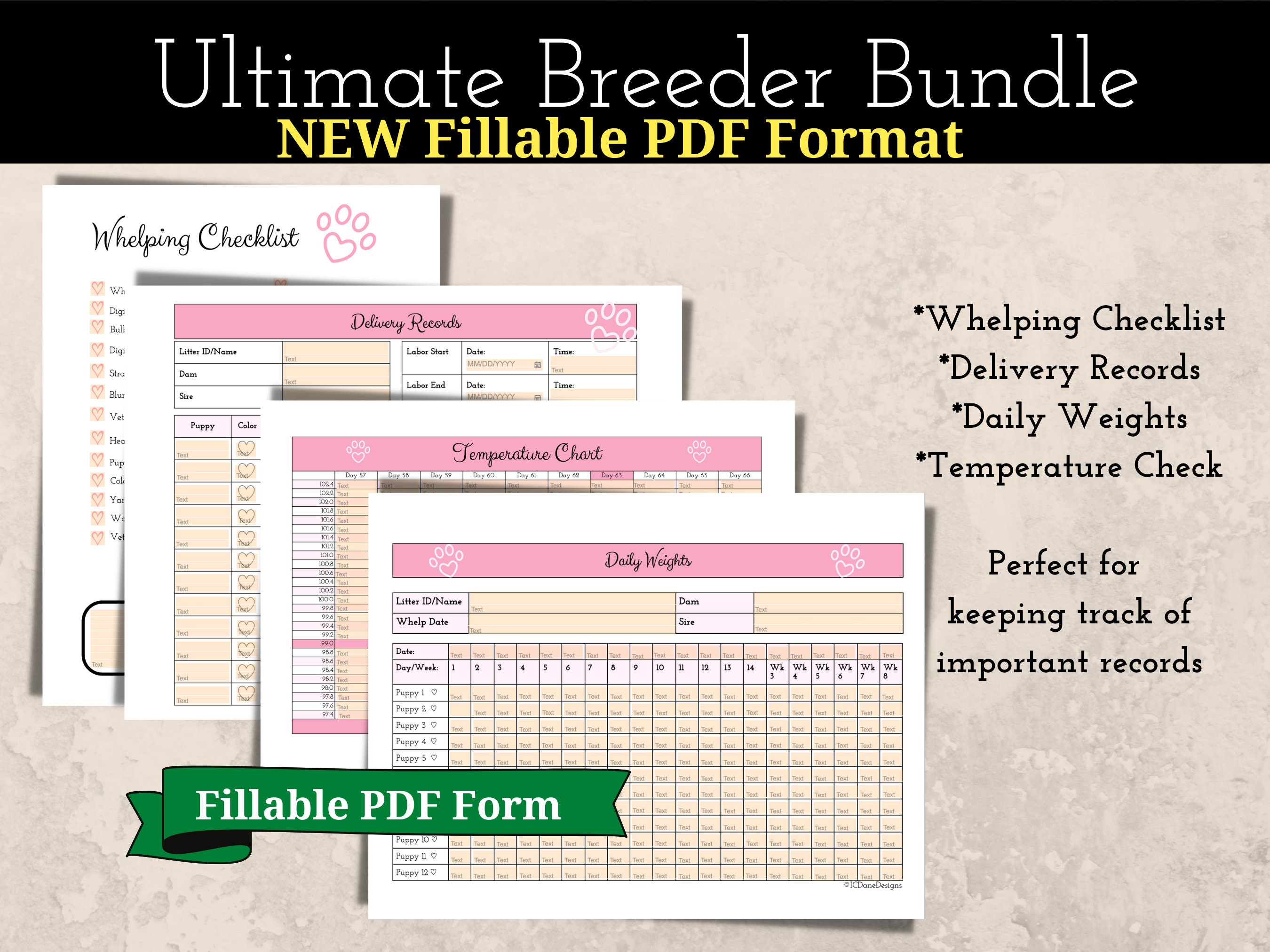NEW Fillable Ultimate Dog Breeder Bundlebreeder - Etsy