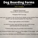 Dog Boarding Registration Form, Agreement (fillable PDF) - Etsy