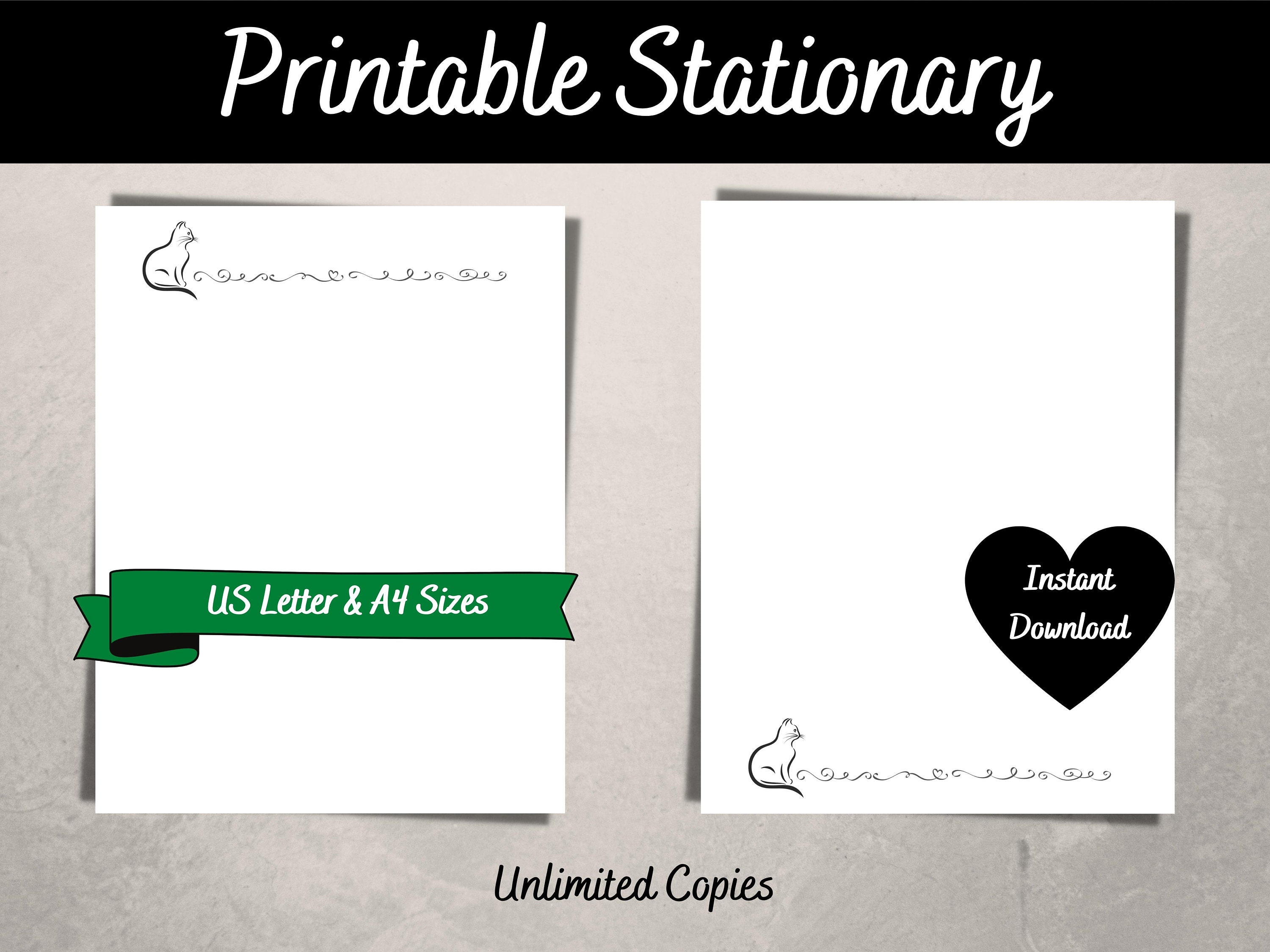 Printable Stationary, Journal Paper, Unlined Paper, Lined Paper ...