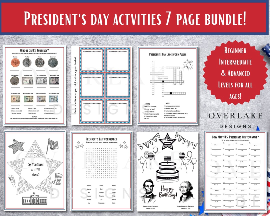 President's Day Game Bundle, President's Day Games, Patriotic Games ...
