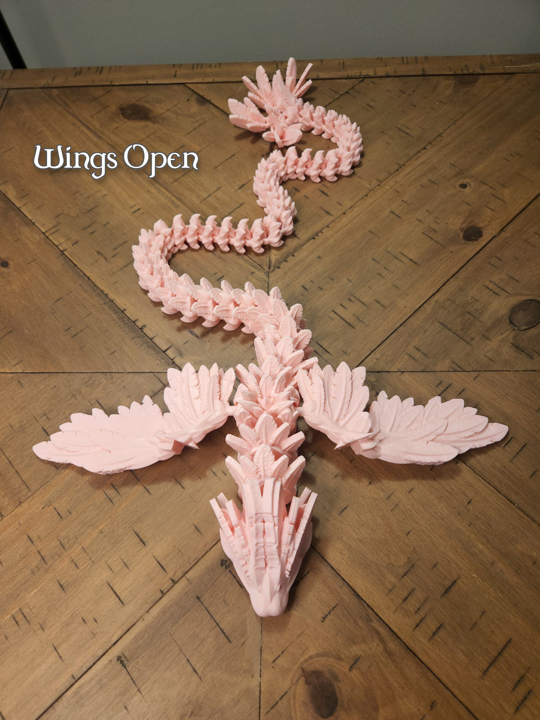 Articulated Flying Winged Serpent Dragon 3D Printed Flexi - Etsy