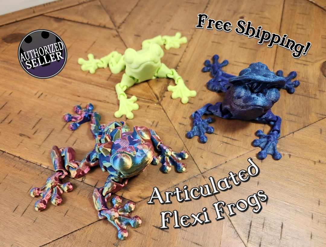 Articulated Flexi Frogs | Many Variations and Colors | 3D Printed ...