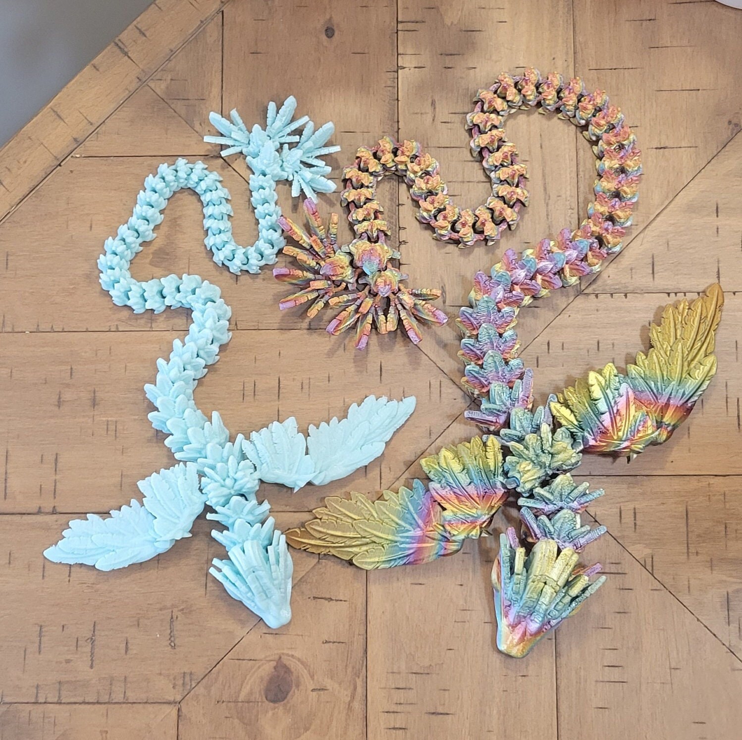 Articulated Flying Winged Serpent Dragon 3D Printed Flexi - Etsy