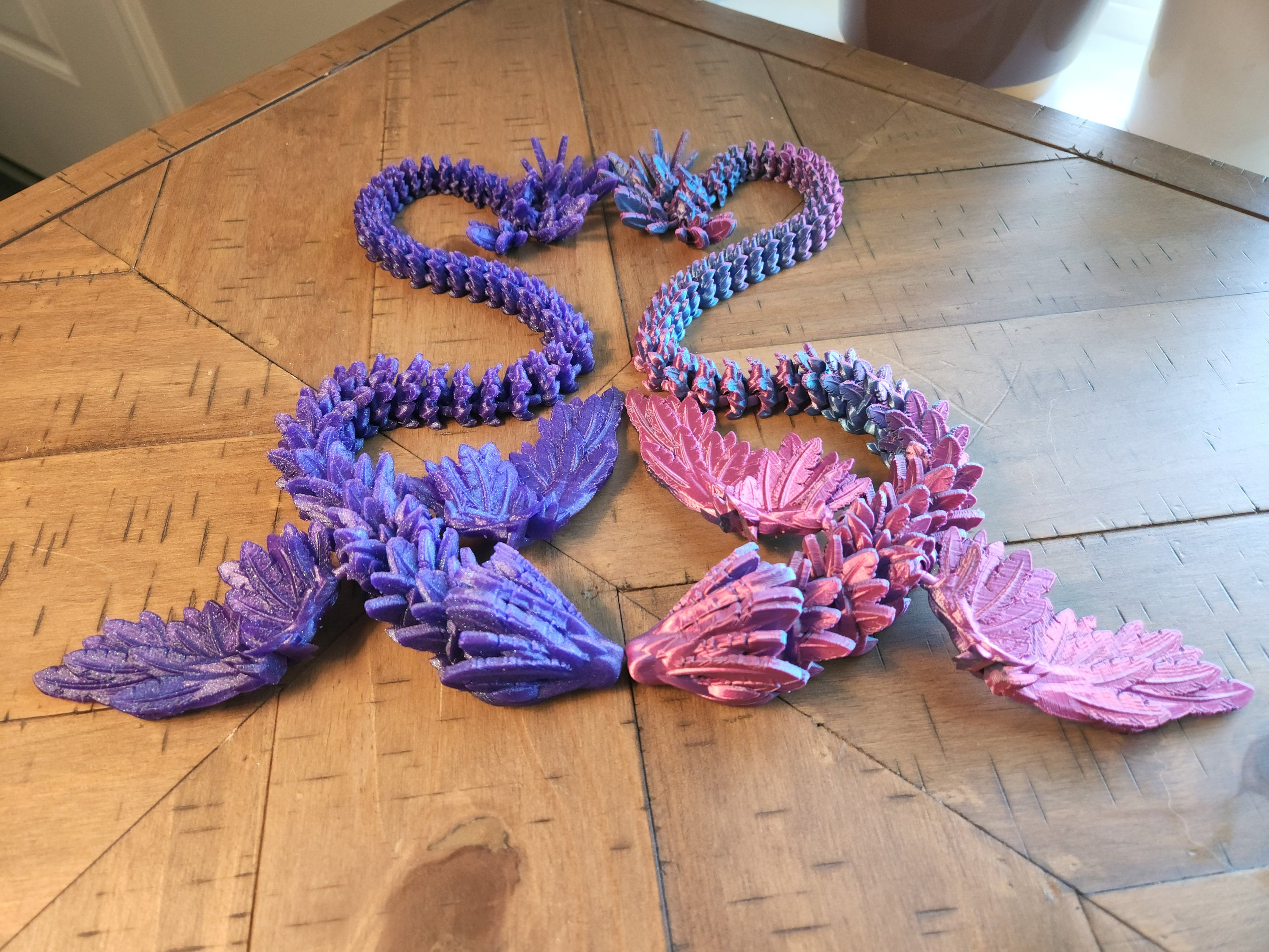 Articulated Flying Winged Serpent Dragon 3D Printed Flexi - Etsy