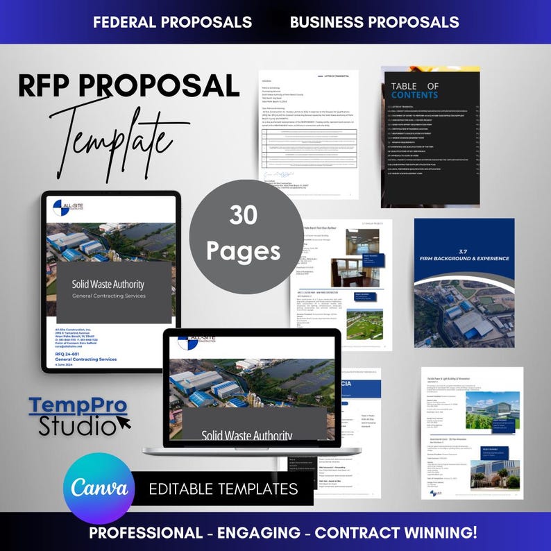 Editable RFP Template: Professional Proposal for Small Business ...