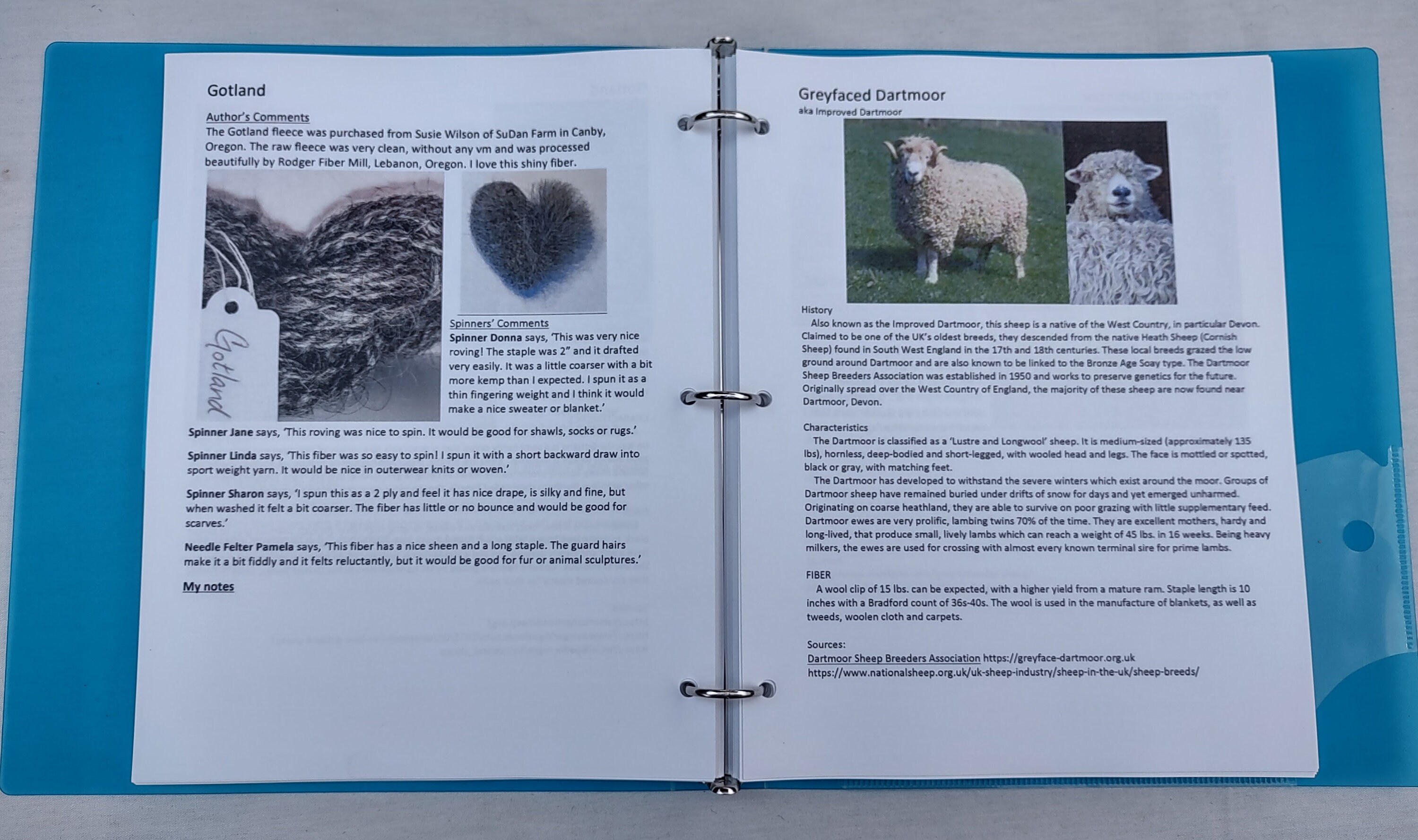 Workbook From the Sheep Breed Study Box Wool Resource Book - Etsy