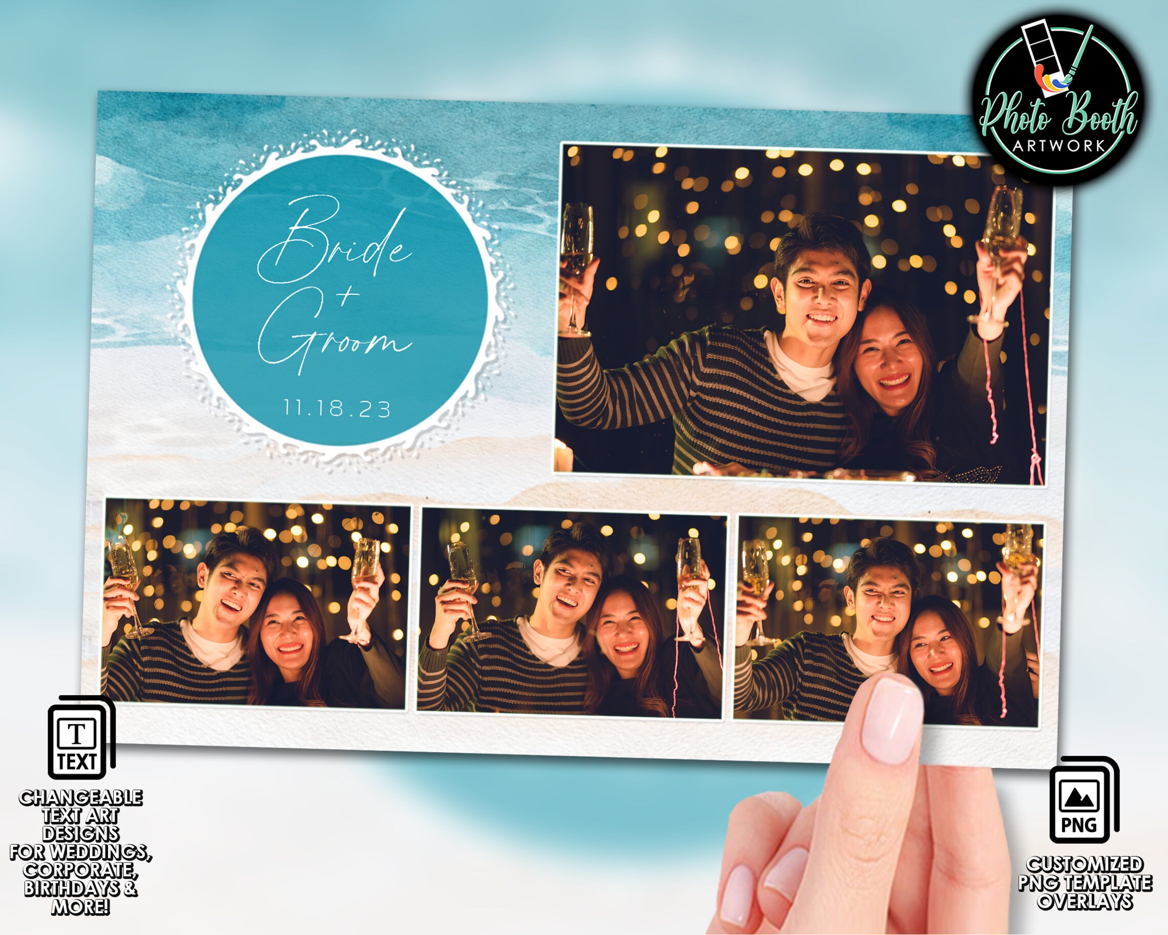 Customizable Photo Booth Template Alana Strips, Postcards, Squares 360 ...