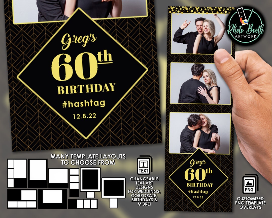 Customizable Photo Booth Template | Elegant PNG Overlay (digital ...