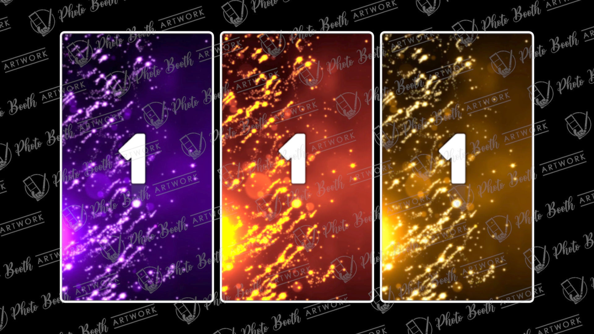 Particle Flare Countdown Pack Set of 3 Animations for Photo Booths ...