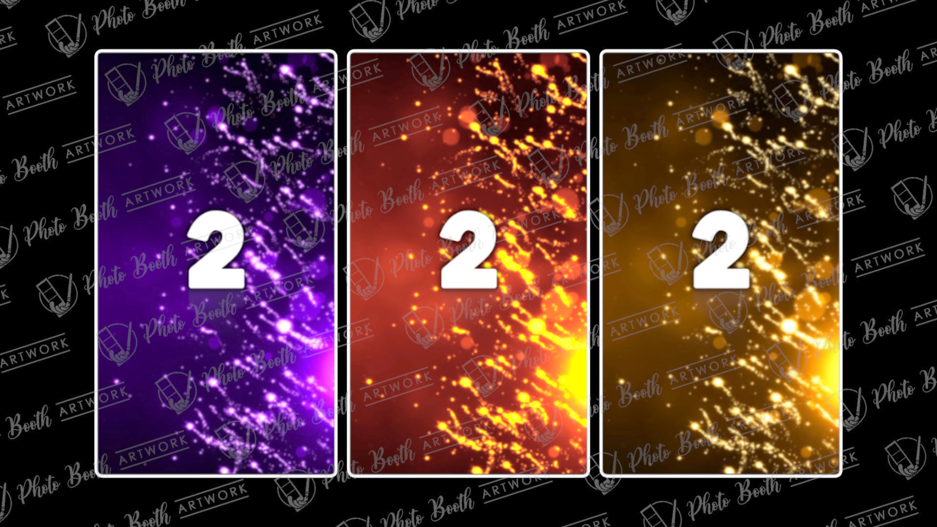Particle Flare Countdown Pack Set of 3 Animations for Photo Booths ...