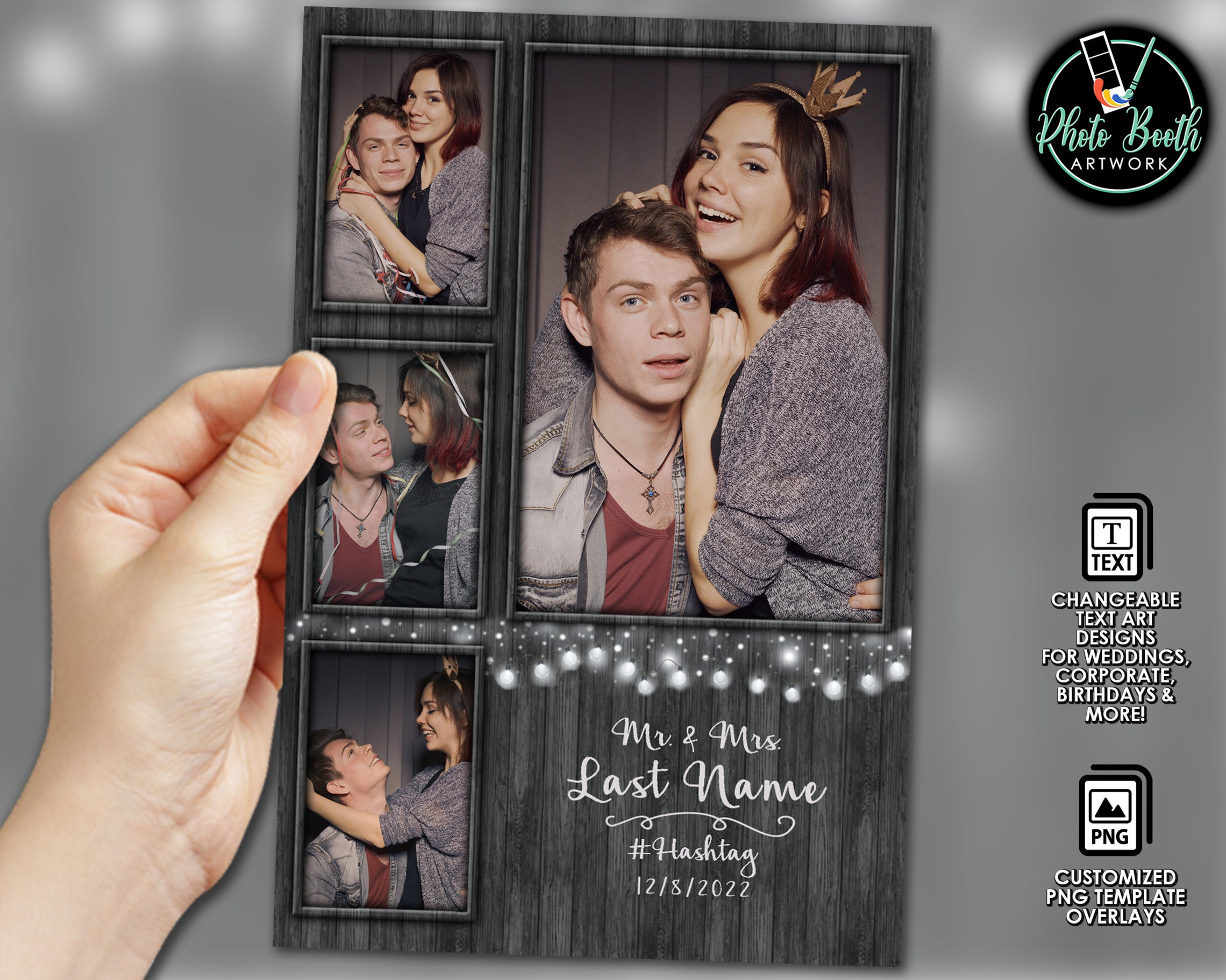 Customizable Photo Booth Template | Blair | Strips, Postcards, Squares ...