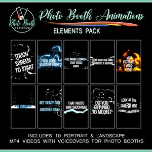 Elements Photo Booth Animation Pack. Portrait & Landscape. Magic Mirror ...