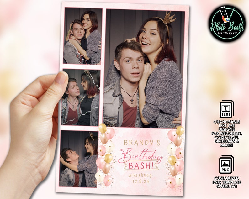 Customizable Birthday Photo Booth Template | Brandy (digital Download ...