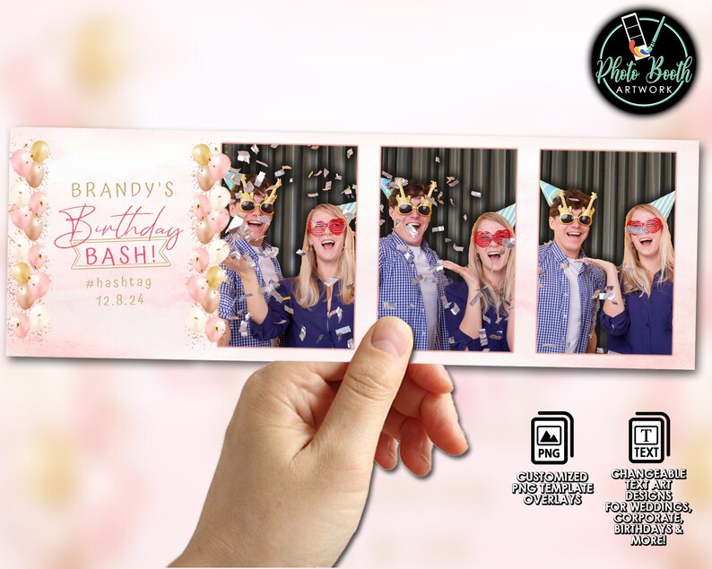 Customizable Birthday Photo Booth Template | Brandy (digital Download ...