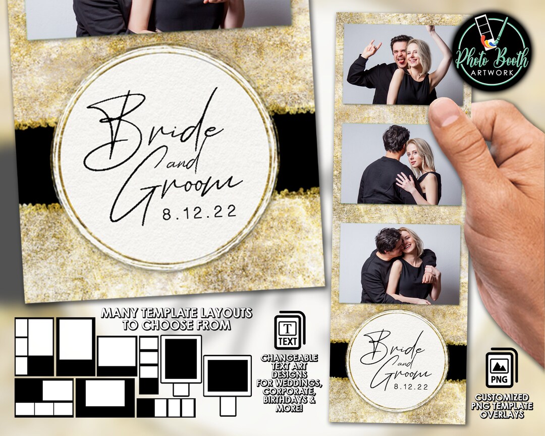 Elegant Gold Photo Booth Template | Skylar Design (digital Download ...