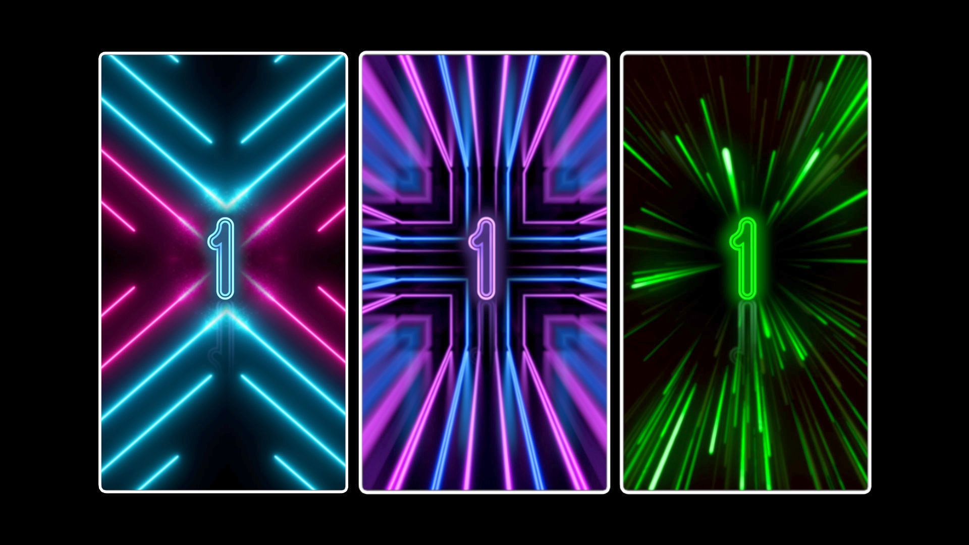 Mega Neon Countdown Pack | Set of 3 Animations for Photo Booths, Mirror ...