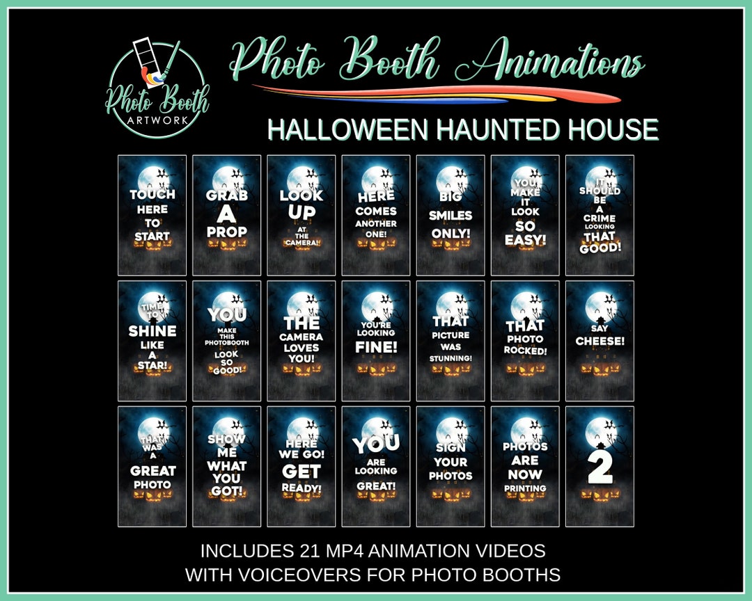 Halloween Haunted House Photo Booth Animation Core Pack | Portrait ...