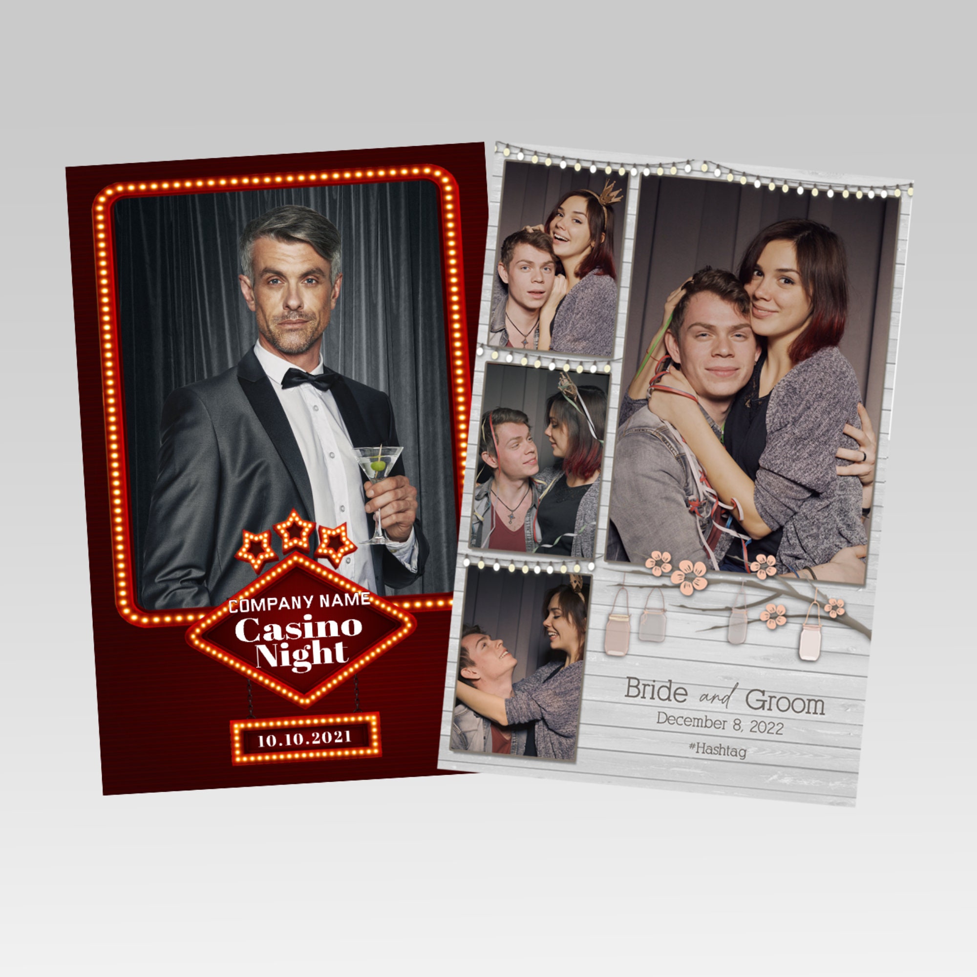 Custom Photo Booth Template Designs | Event Photo Strips (digital ...