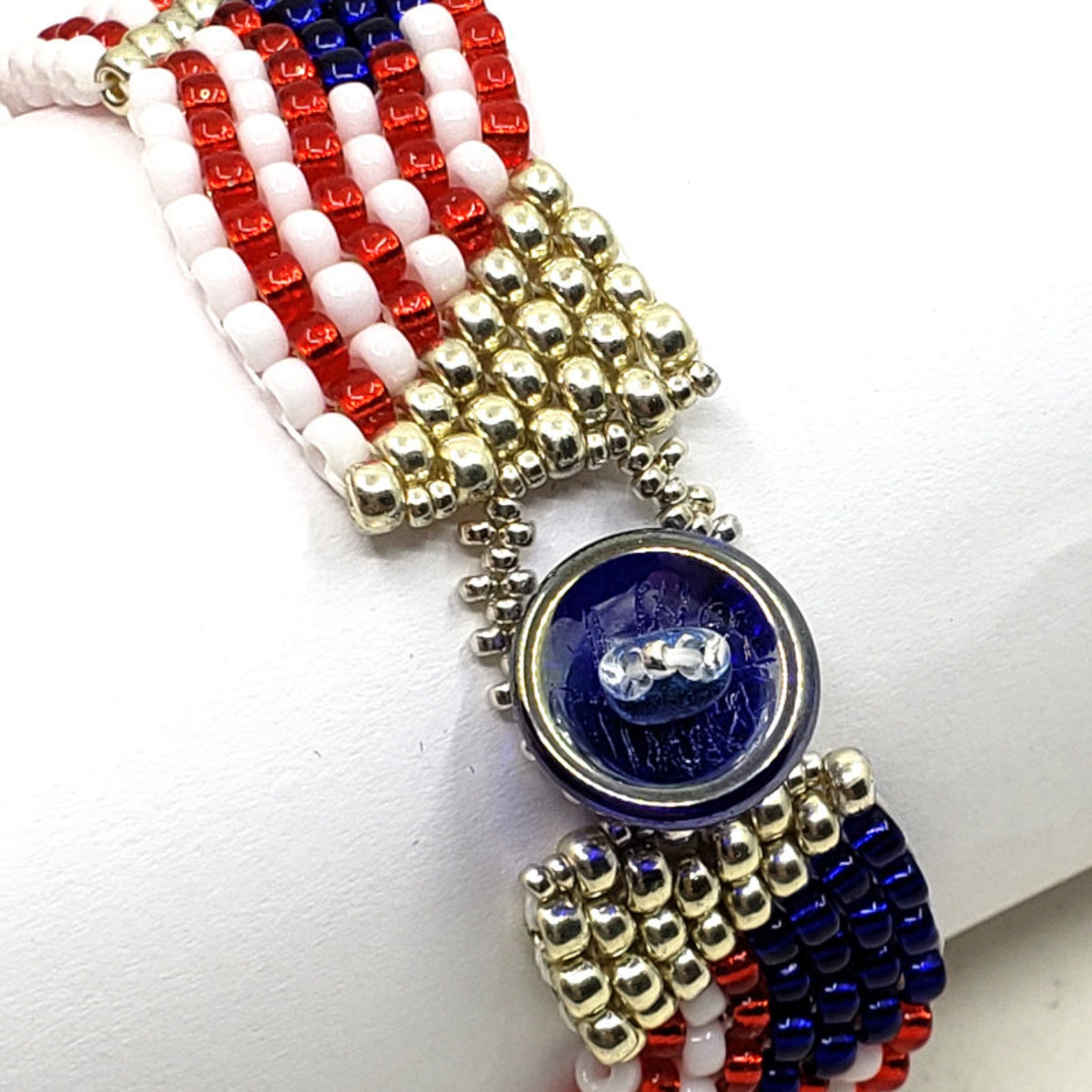 American Flag Bracelet Patriotic Jewelry Waving Flag - Etsy