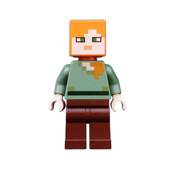 Lego Minecraft Alex Minifigure | Etsy