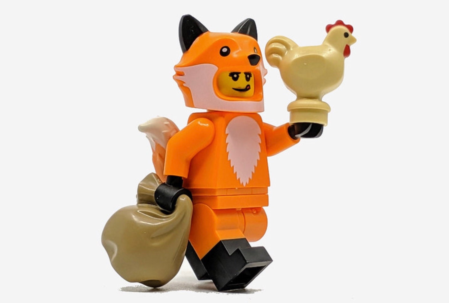 Lego Fox Girl Minifigure With Chicken Minifigure - Etsy UK