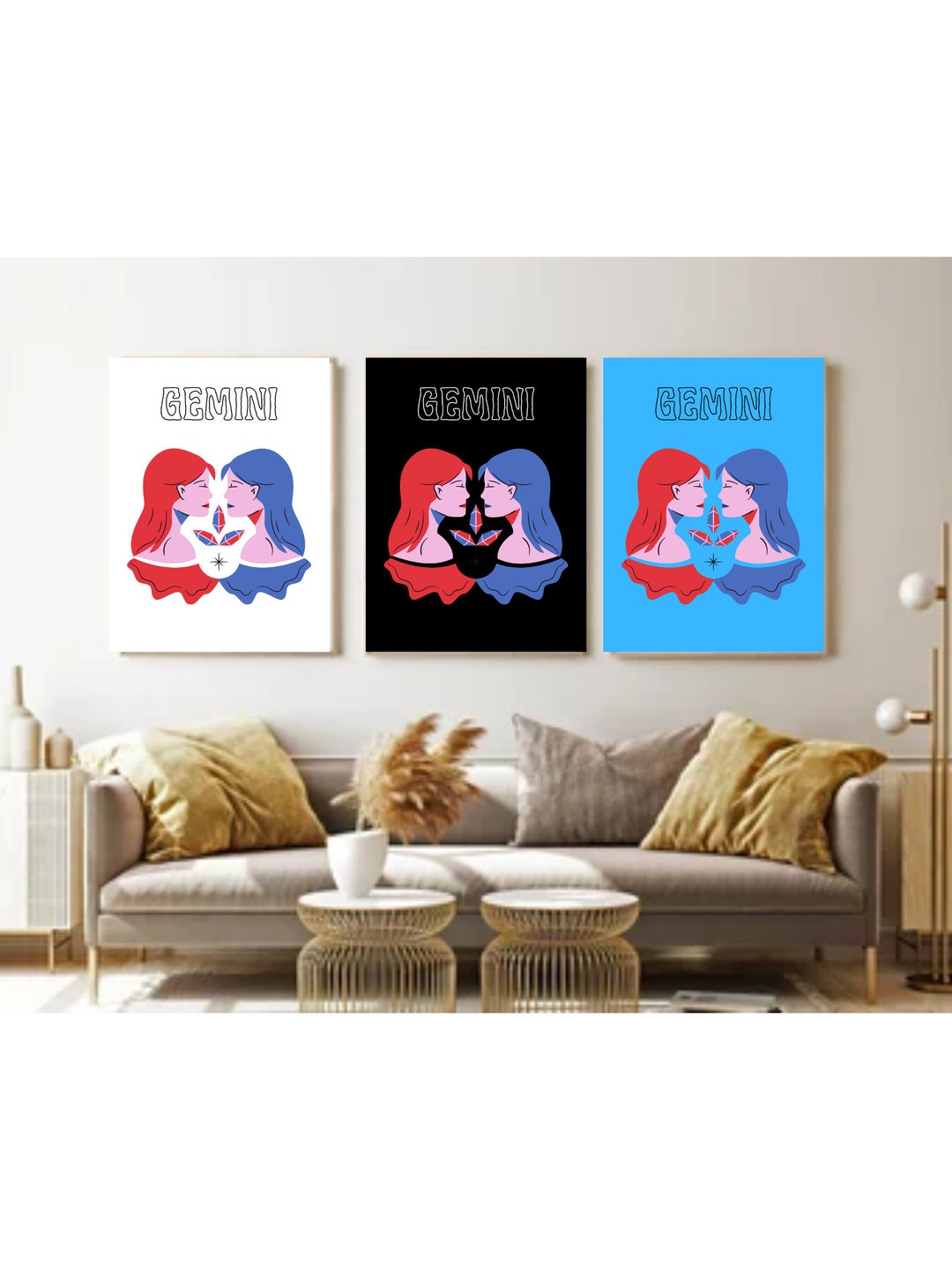 Zodiac Printable Posters Gemini Posters Set of 3 Gemini Zodiac Posters ...