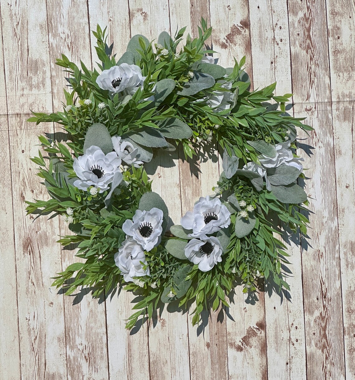 Mini Grapevine Wreath, Year-round Wreath, Grennery, White Daisies ...